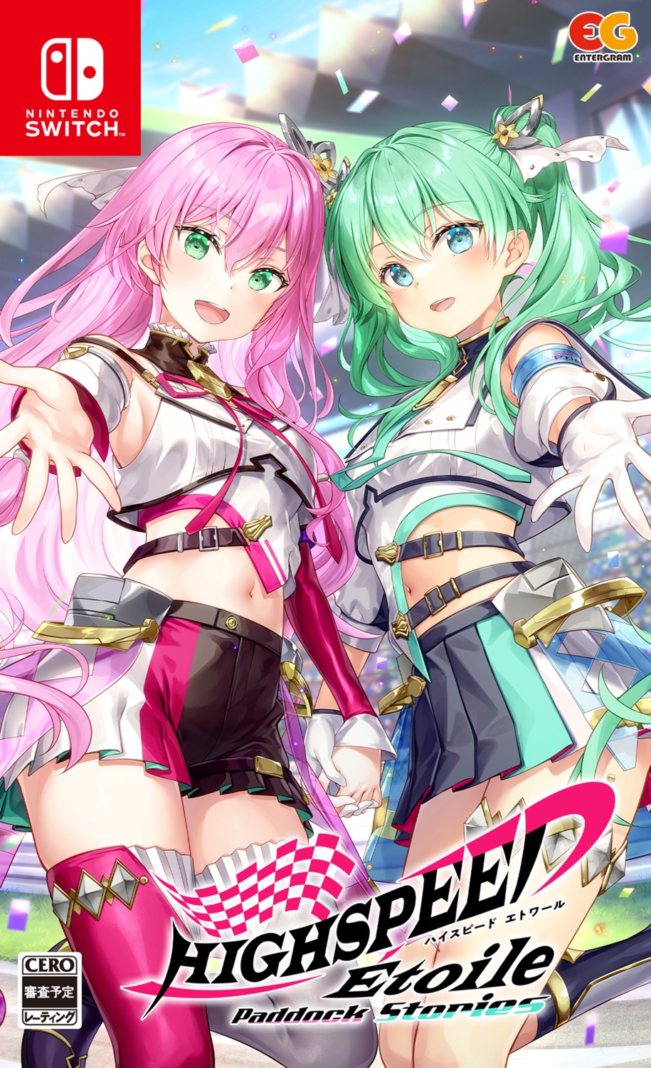 entergram fujima takuya highspeed etoile hyuuga hikari kuzuryuu akari garter thighhighs uniform ...